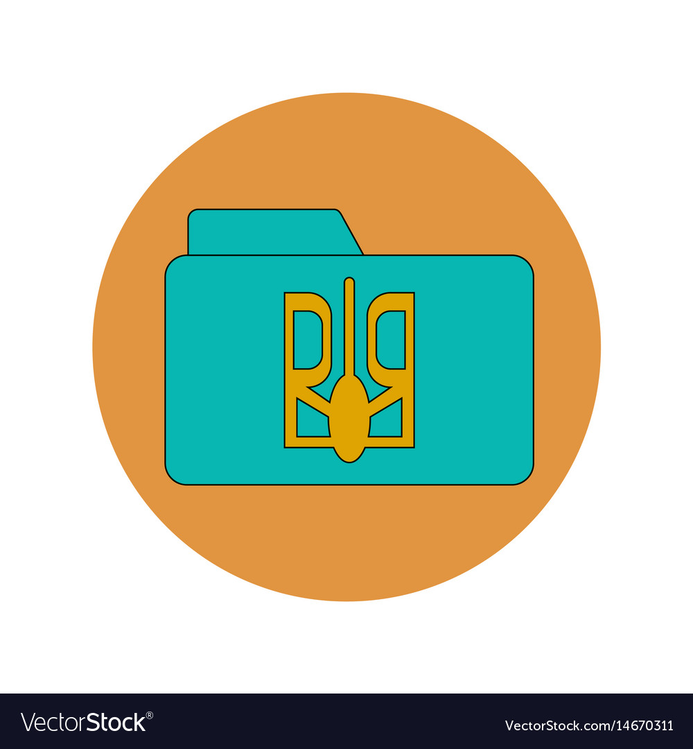 In flat design folder Royalty Free Vector Image