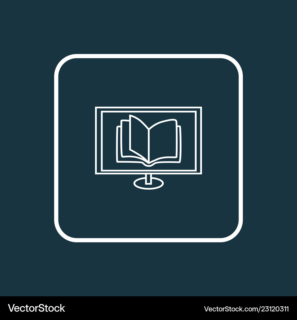 Online reading icon line symbol premium quality Vector Image