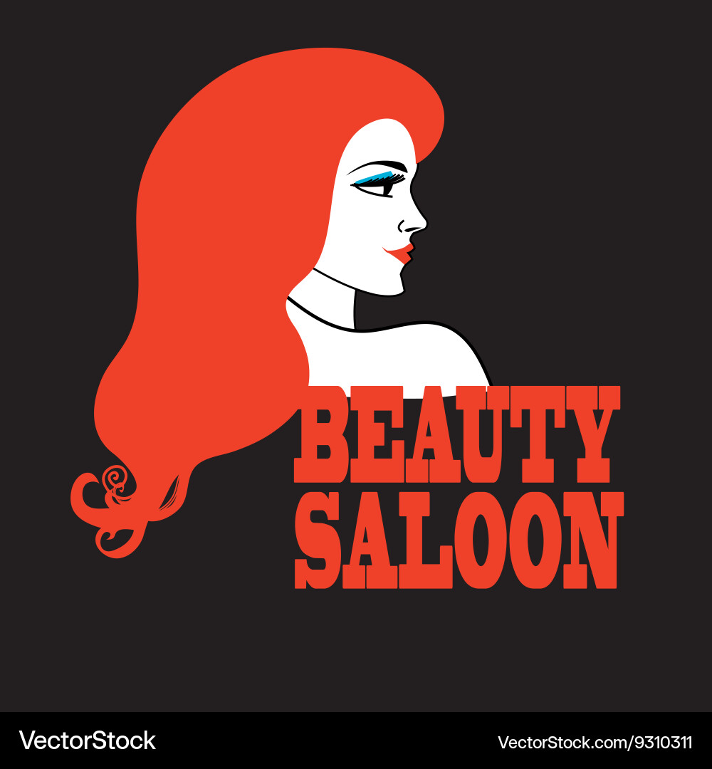 Poster with a beautiful girl Royalty Free Vector Image