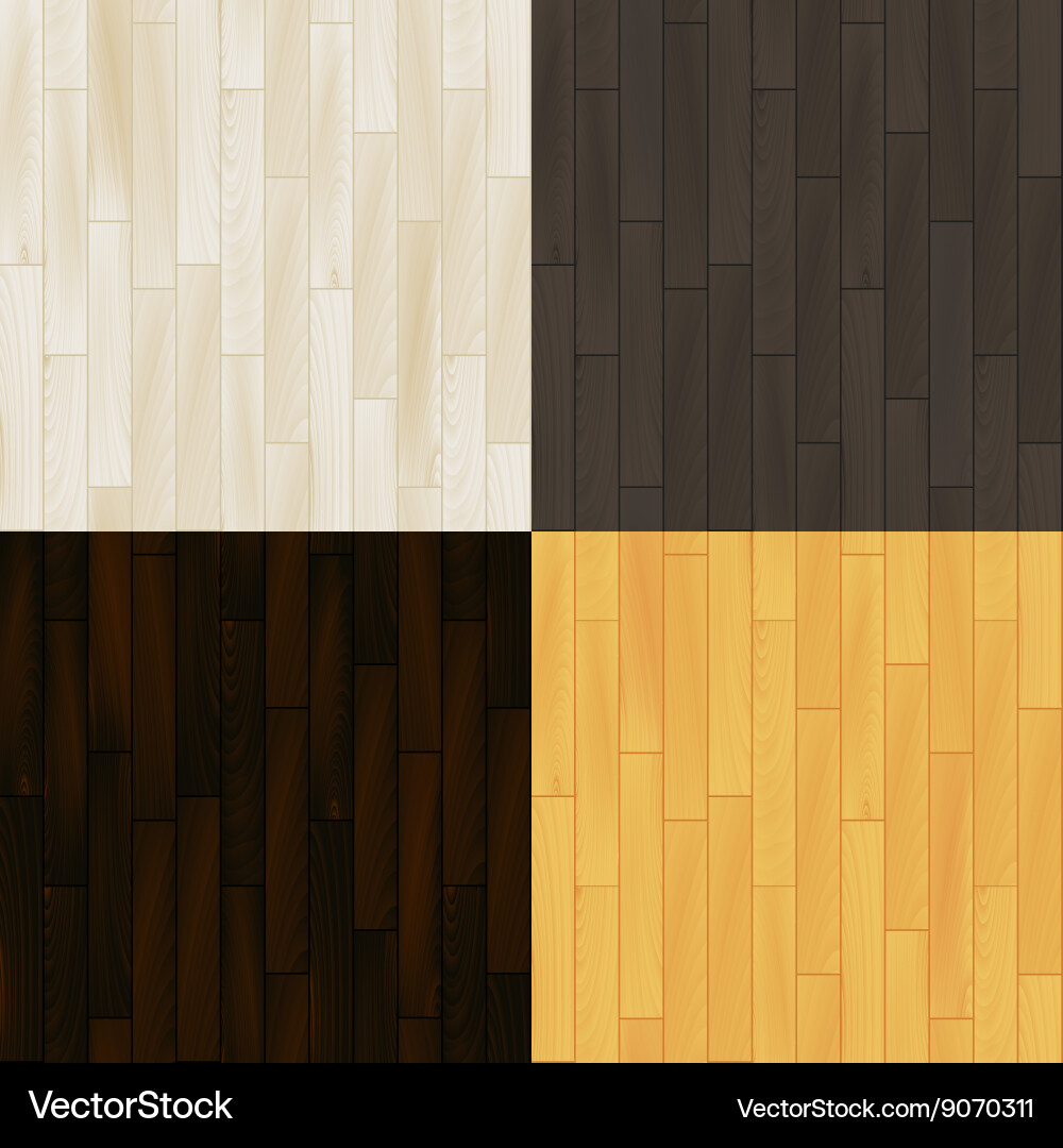 Realistic wooden floor parquet seamless patterns Vector Image