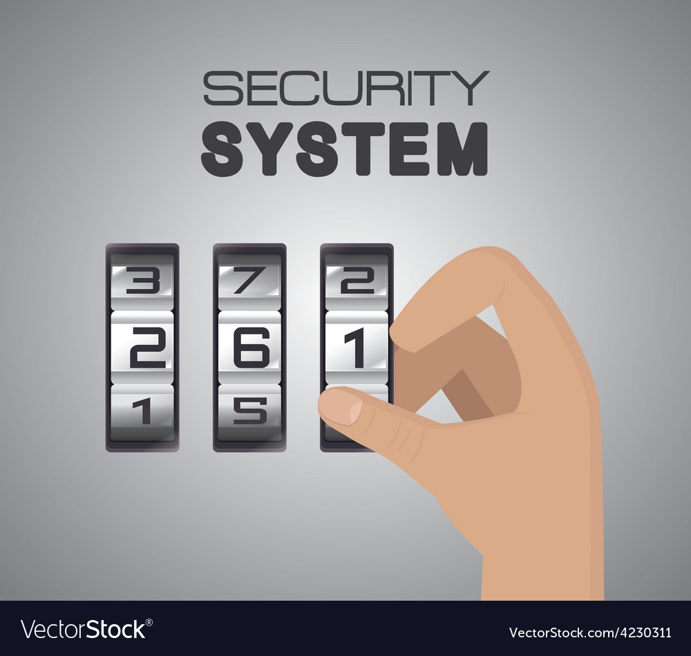 Security system design Royalty Free Vector Image