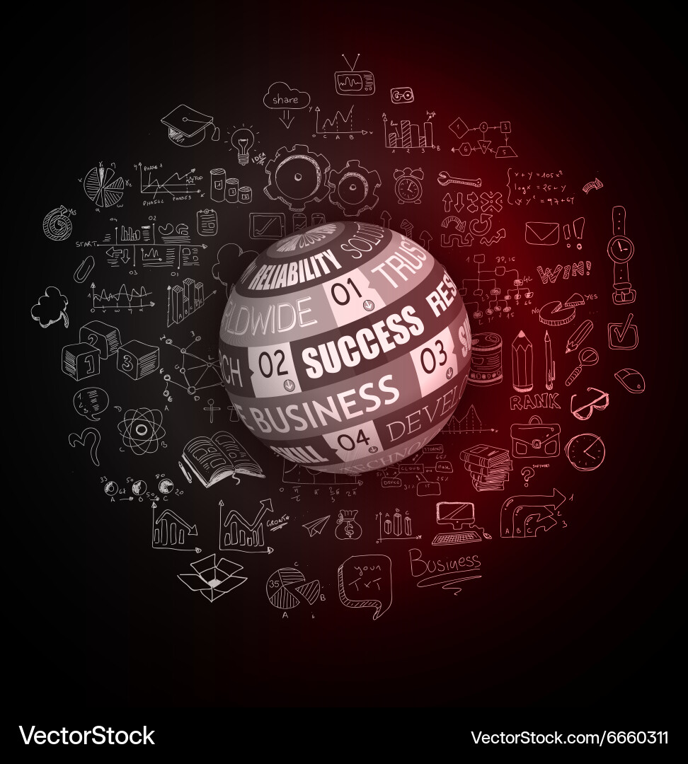 Success in business conceptual background Vector Image