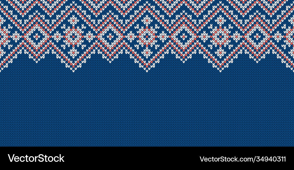 Wide background for holiday design winter knitted Vector Image