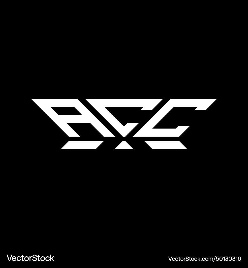 Acc letter logo design simple and modern Vector Image