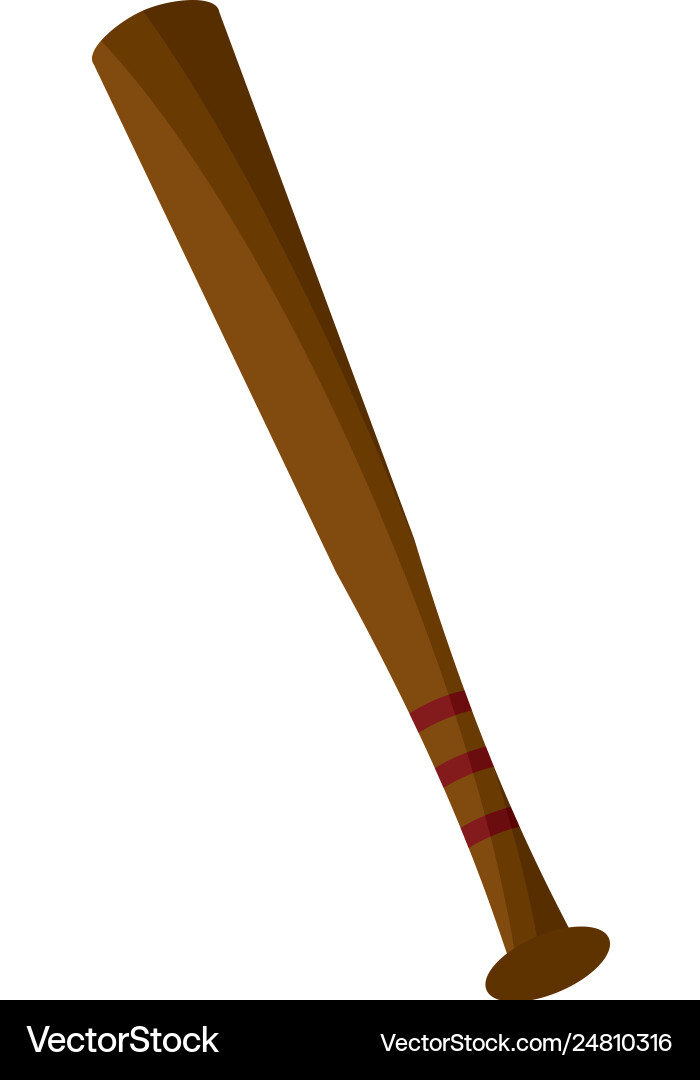 Baseball bat sport cartoon Royalty Free Vector Image