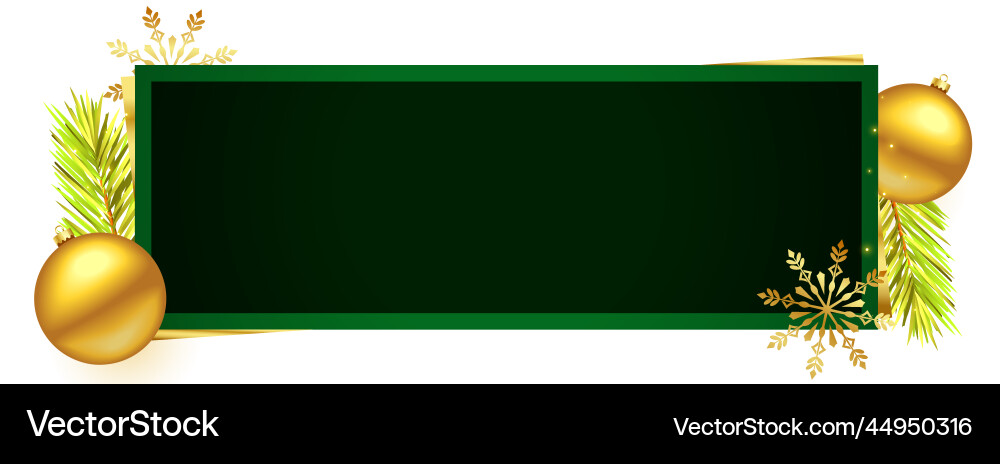 Decorative merry christmas invitation banner Vector Image
