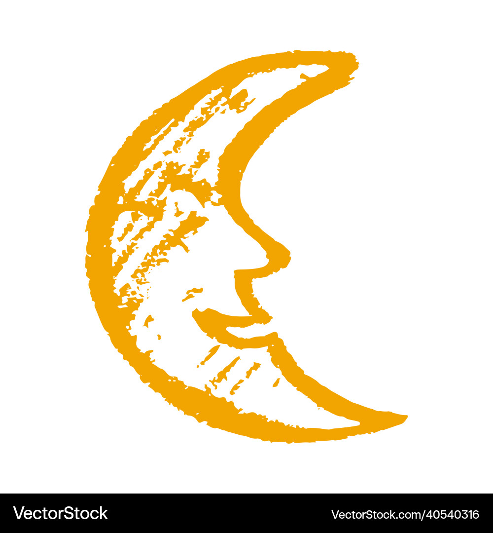 Icon in hand draw style drawing with wax crayons Vector Image