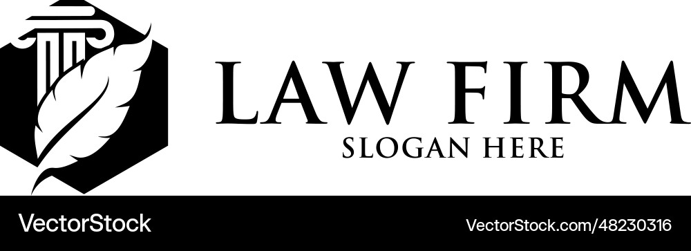 Law firm logo design template Royalty Free Vector Image