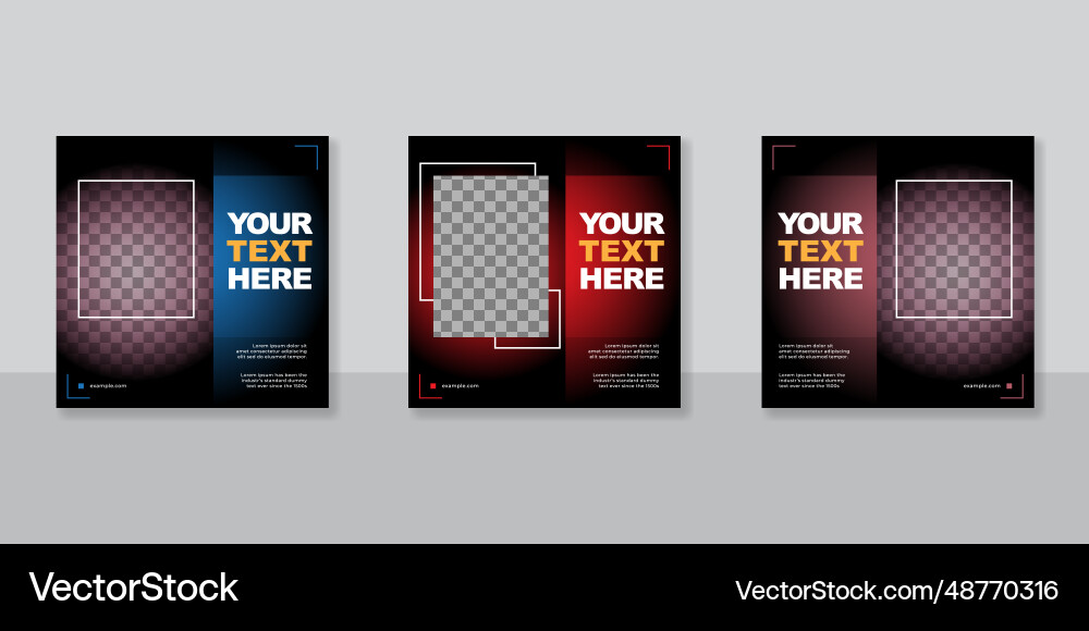 Minimalist promotion square web banner for social Vector Image