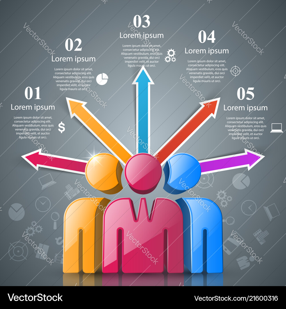 People icon business infographics Royalty Free Vector Image