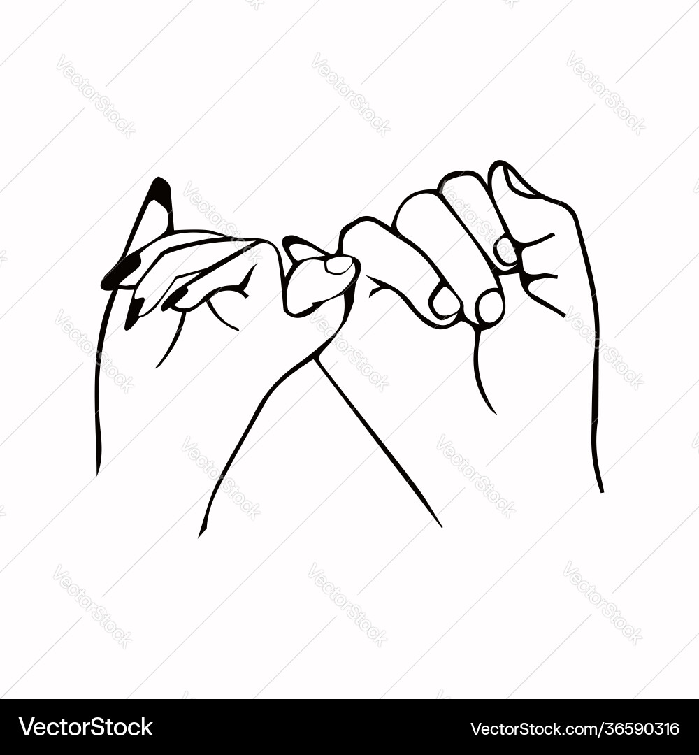 Promise outline sign concept Royalty Free Vector Image