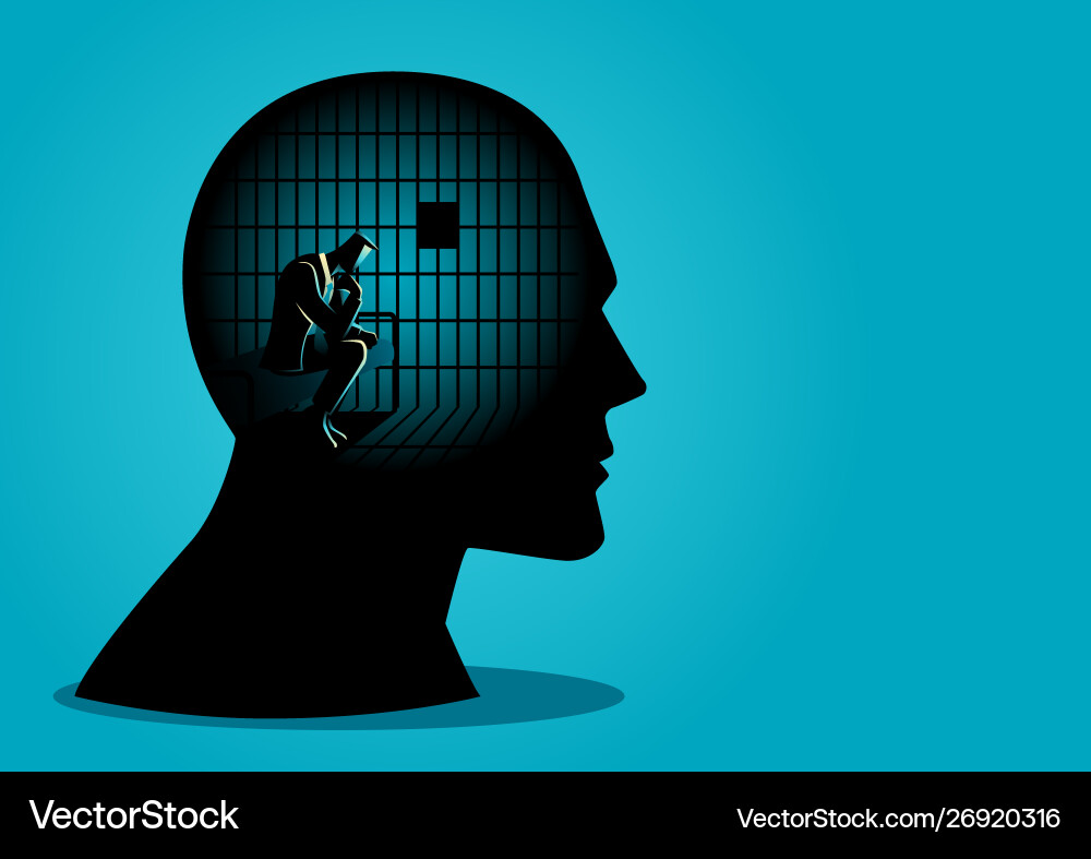 Restrictions on freedoms thought Royalty Free Vector Image