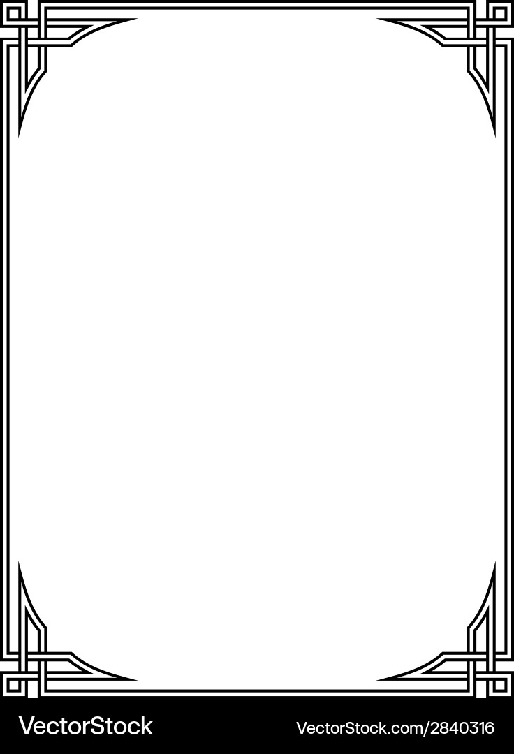 Roman style black ornamental decorative frame Vector Image