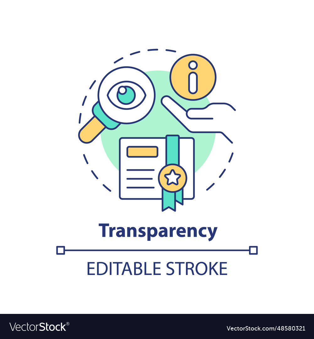 2d Customizable Thin Line Icon Transparency Vector Image