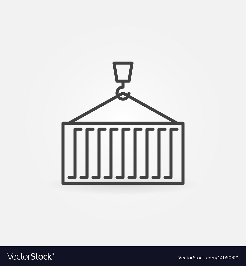 Container line icon Royalty Free Vector Image - VectorStock