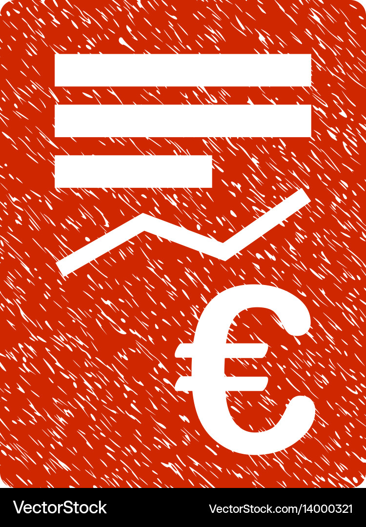 Euro report icon grunge watermark Royalty Free Vector Image