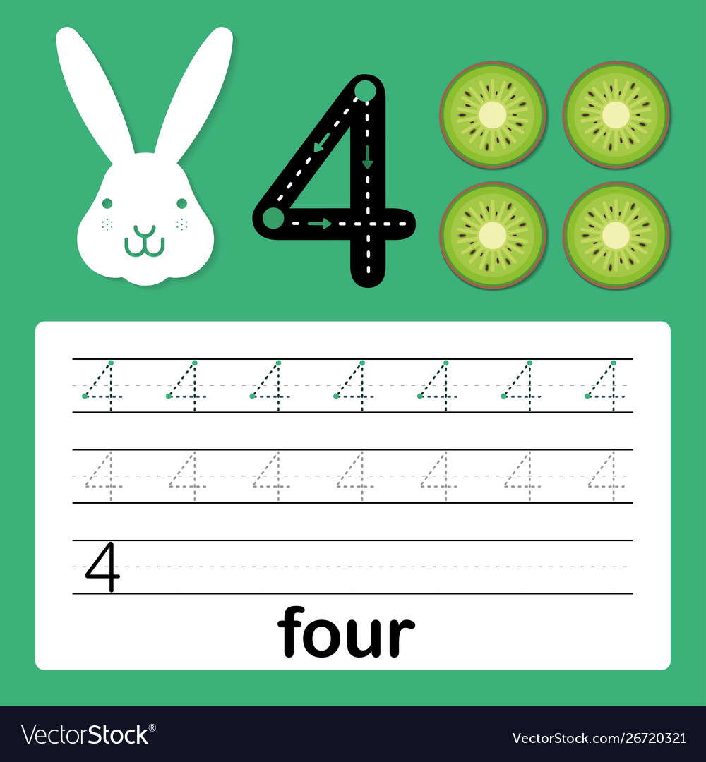 Number 4 Worksheets To Print Activity Shelter Number 4 Handwriting 