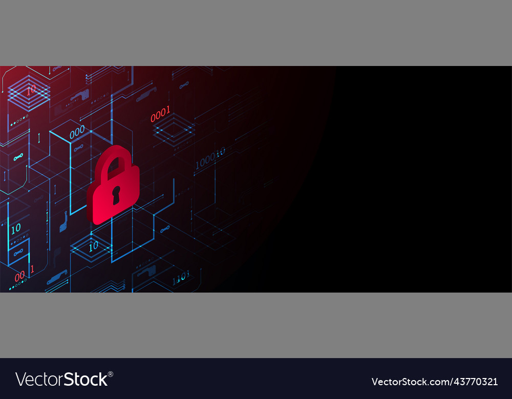 Protection Background Technology Security Encode Vector Image