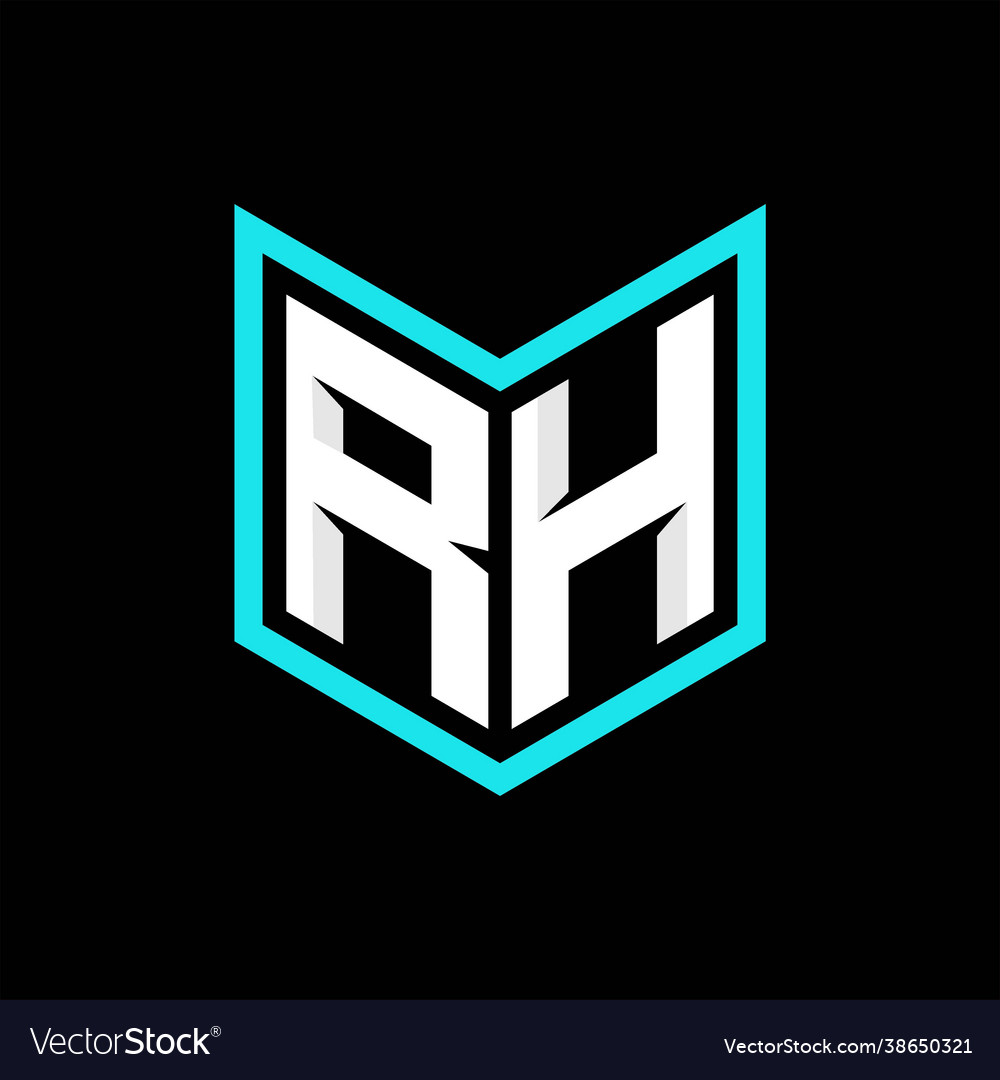 Rh initial logo monogram designs modern templates Vector Image