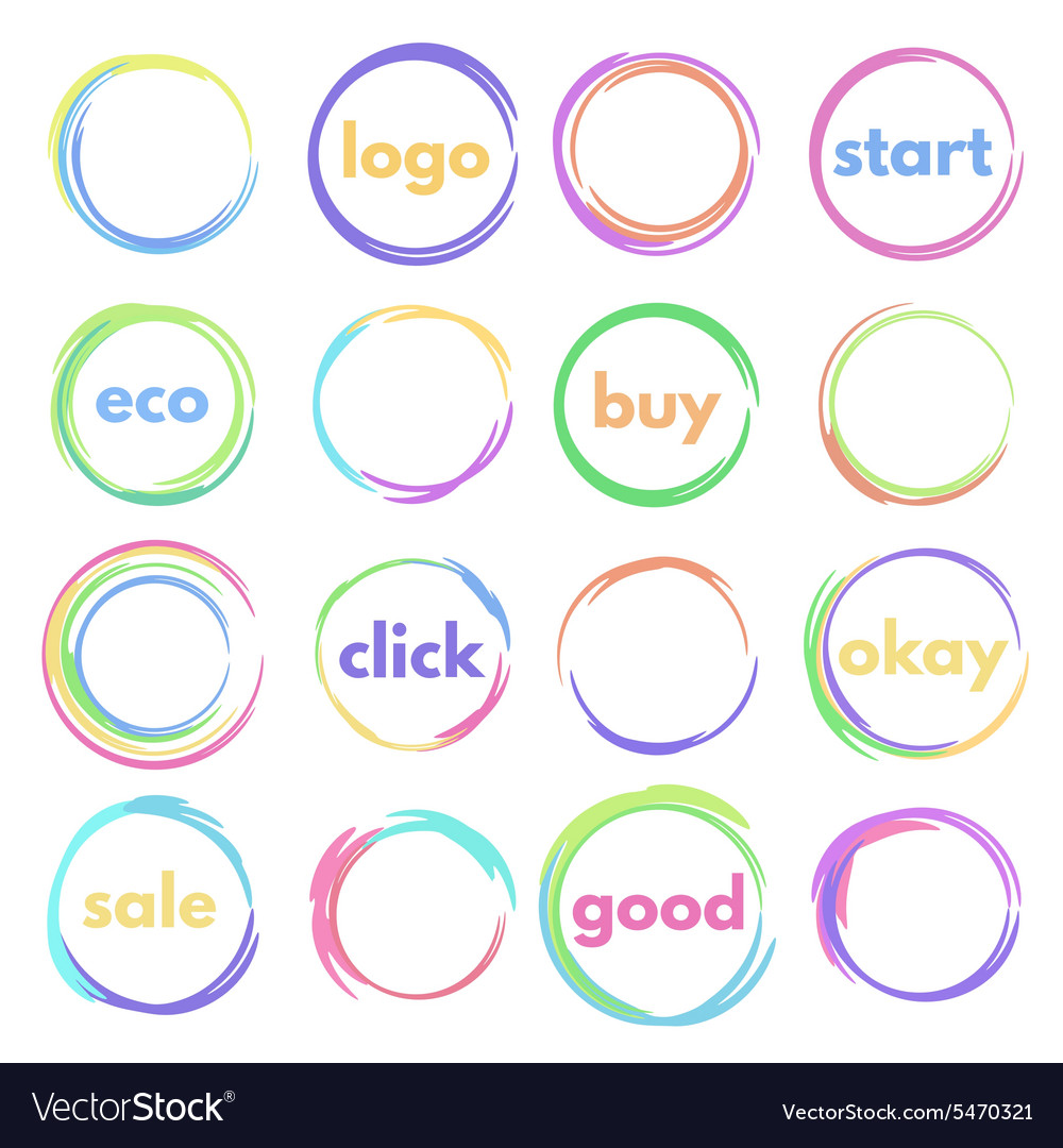 Round button Royalty Free Vector Image - VectorStock