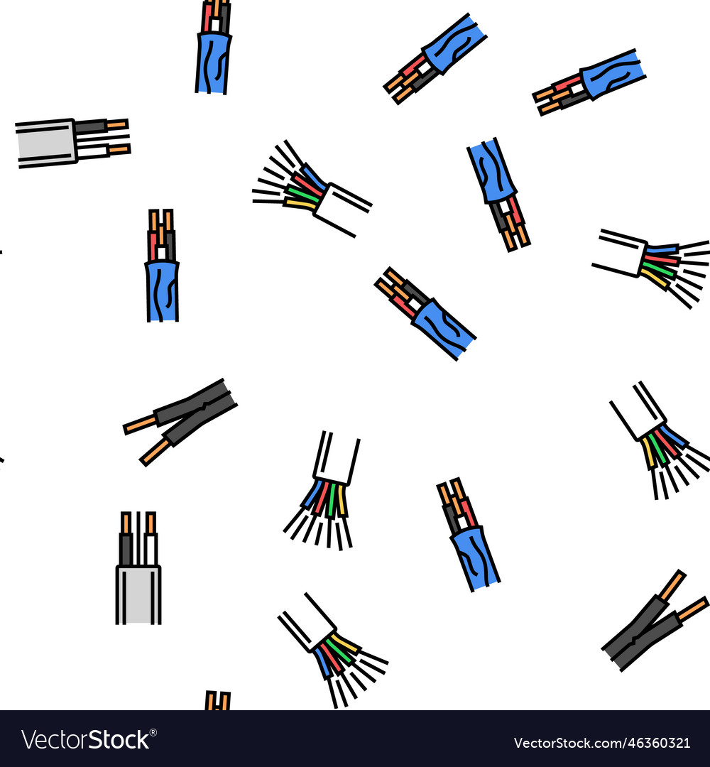 Wire cable technology connection seamless Vector Image