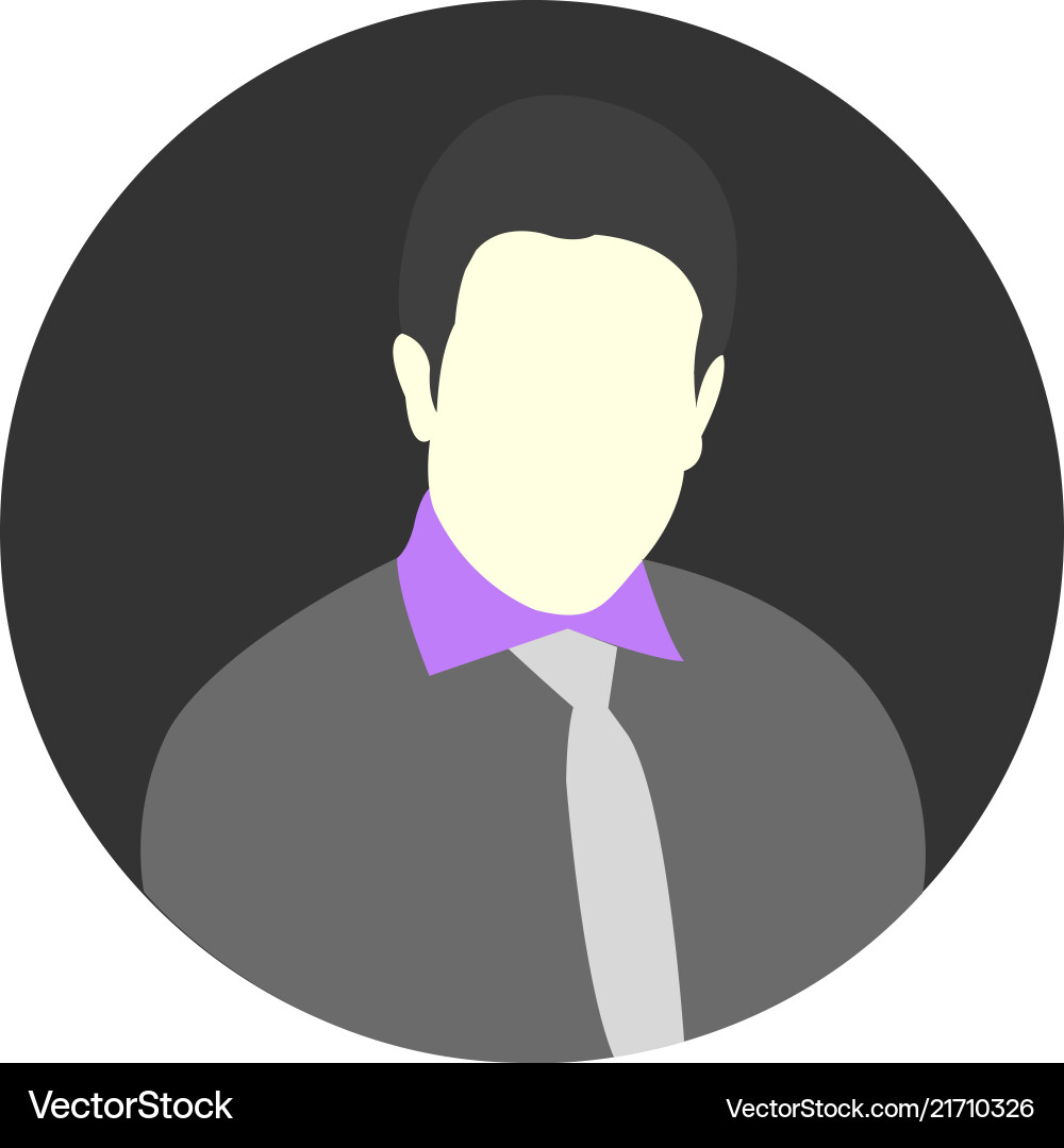 Avatar icon man symbol Royalty Free Vector Image