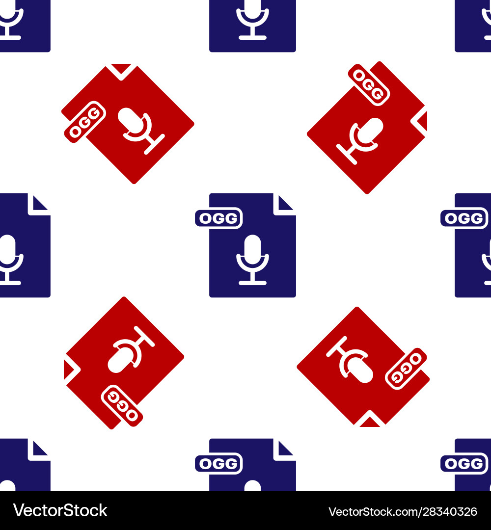 Blue and red ogg file document download ogg Vector Image