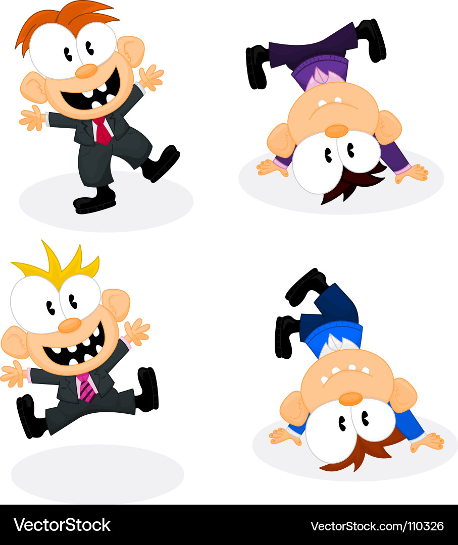 Cartoon office personnel Royalty Free Vector Image