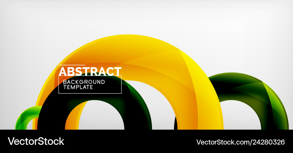 Colorful rings geometric abstract Royalty Free Vector Image