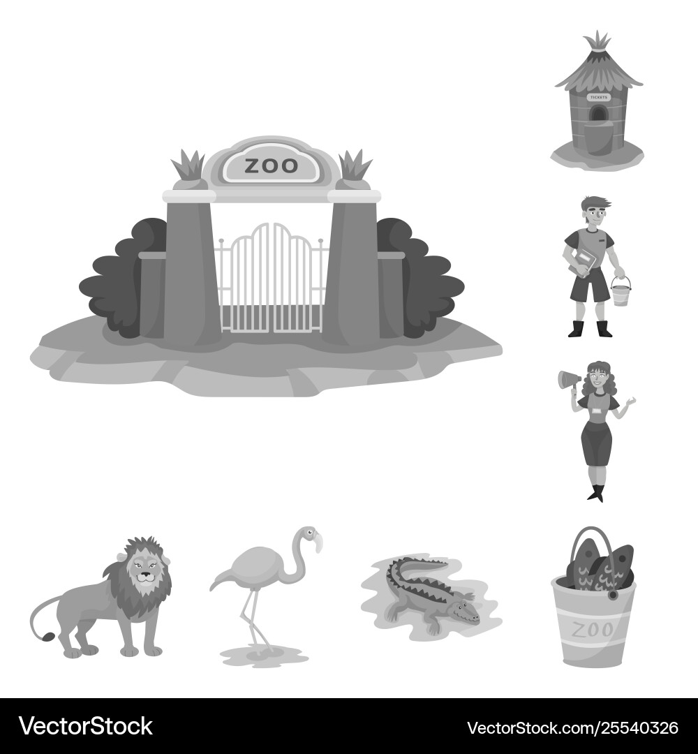 Design zoo and park sign set Royalty Free Vector Image
