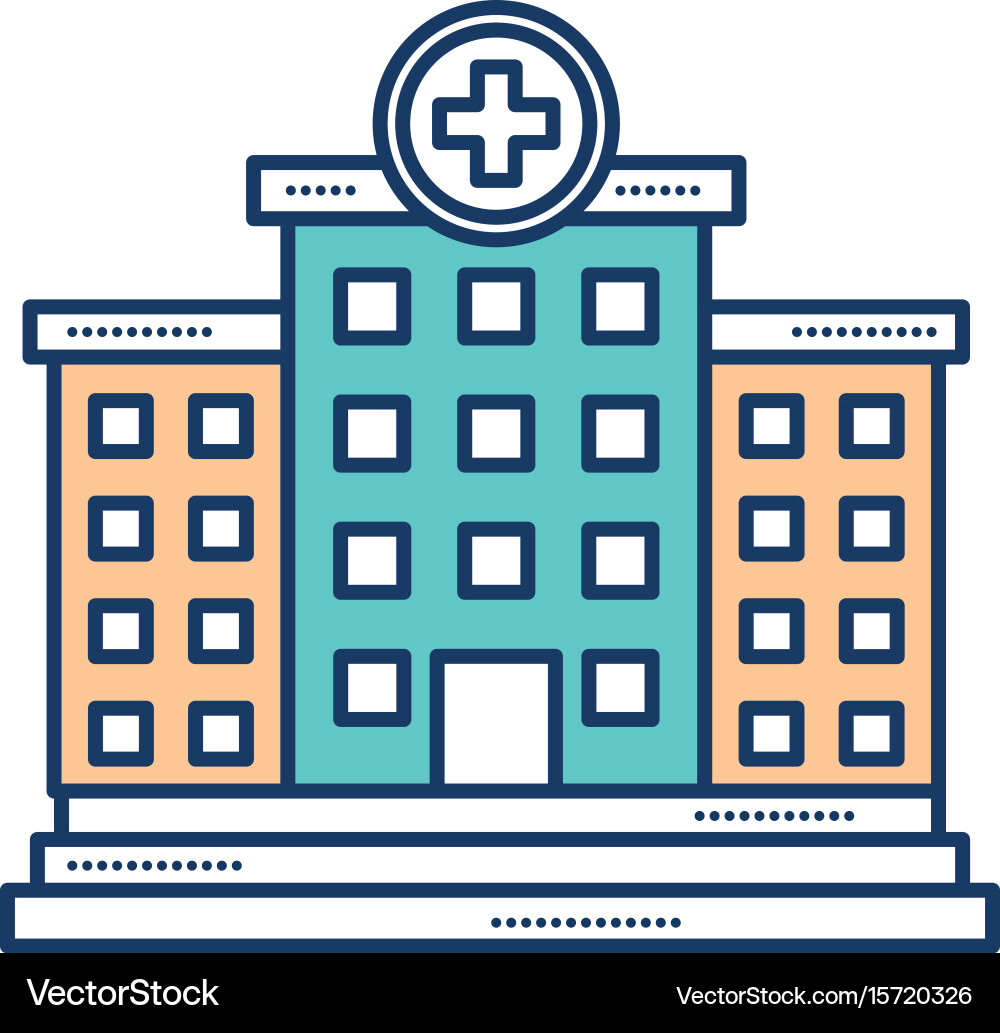 Hospital building isolated icon Royalty Free Vector Image