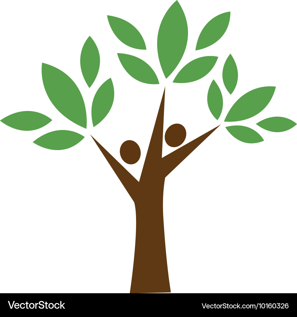 Leaf person green plant icon graphic Royalty Free Vector