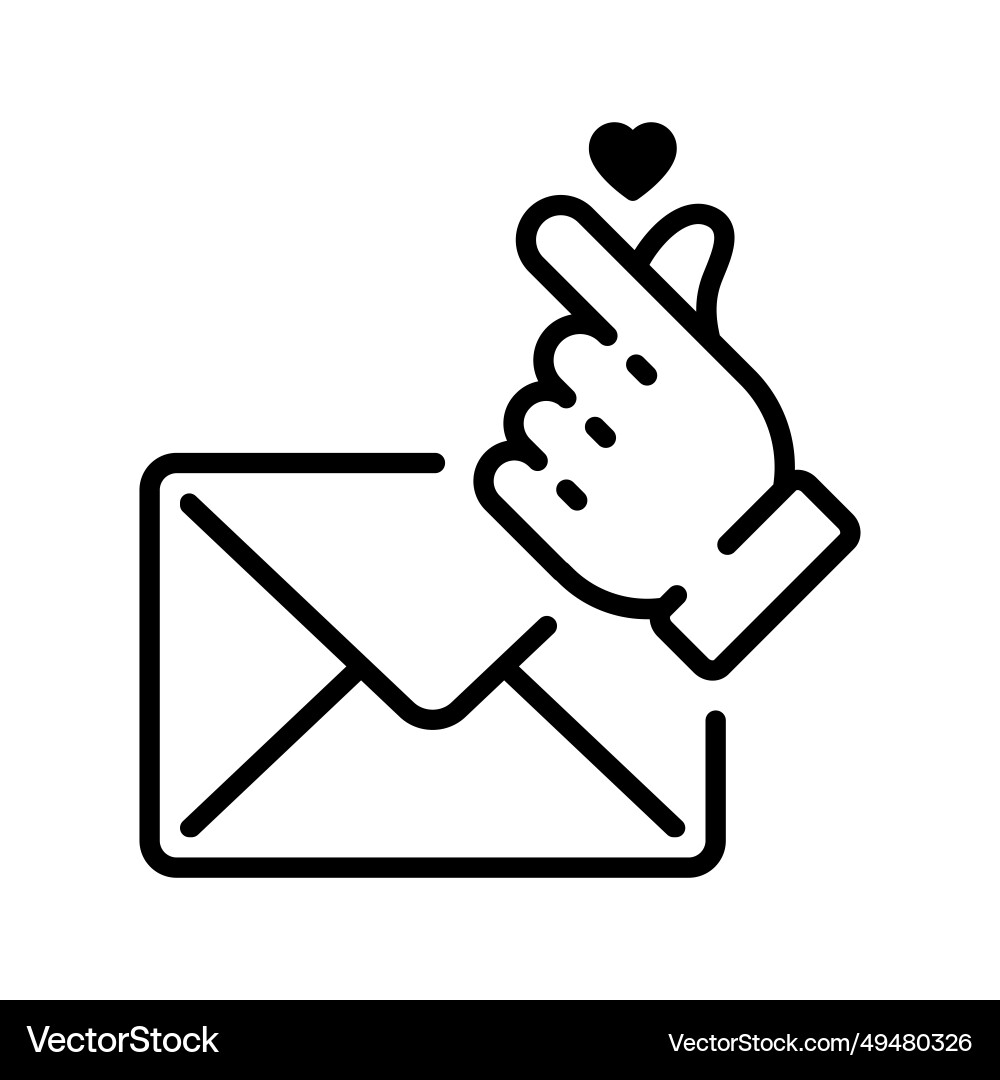 Line style icon design of email with notification Vector Image