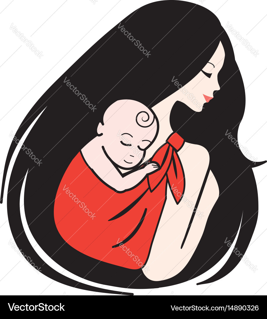 Mother and baby Royalty Free Vector Image - VectorStock