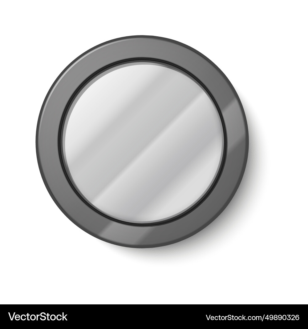 Realistic round mirror circle glass shapes Vector Image