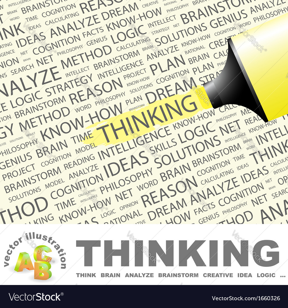 Thinking Royalty Free Vector Image - VectorStock