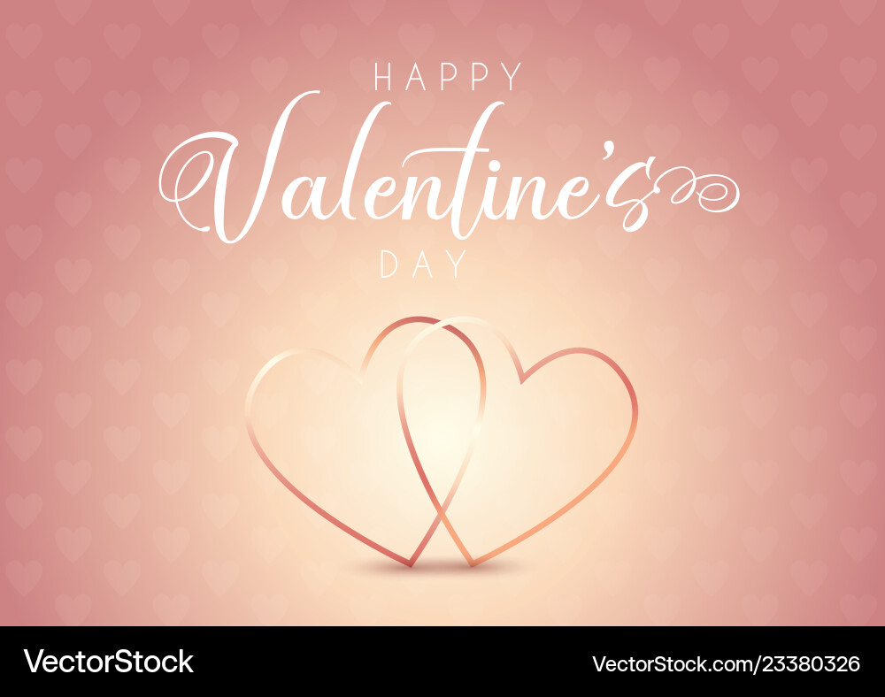 Valentines day background with hearts design Vector Image