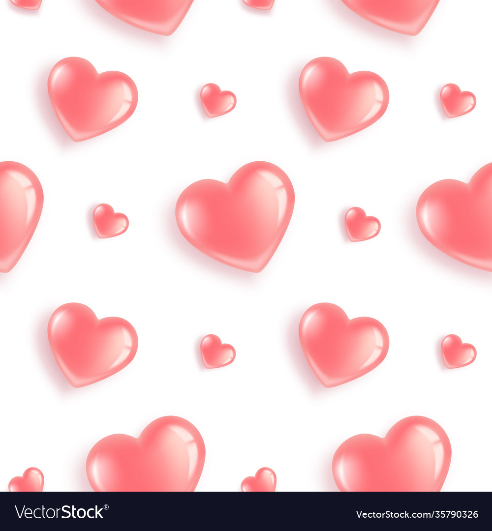 White hearts pattern Royalty Free Vector Image