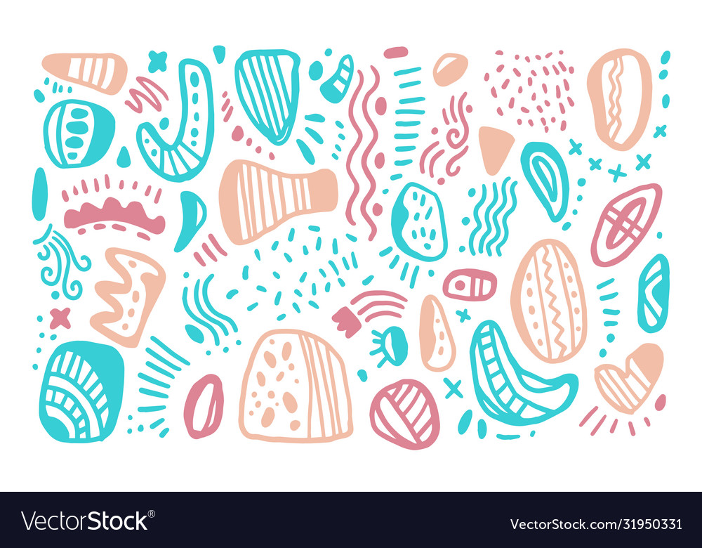 A set different elements in doodle style Vector Image