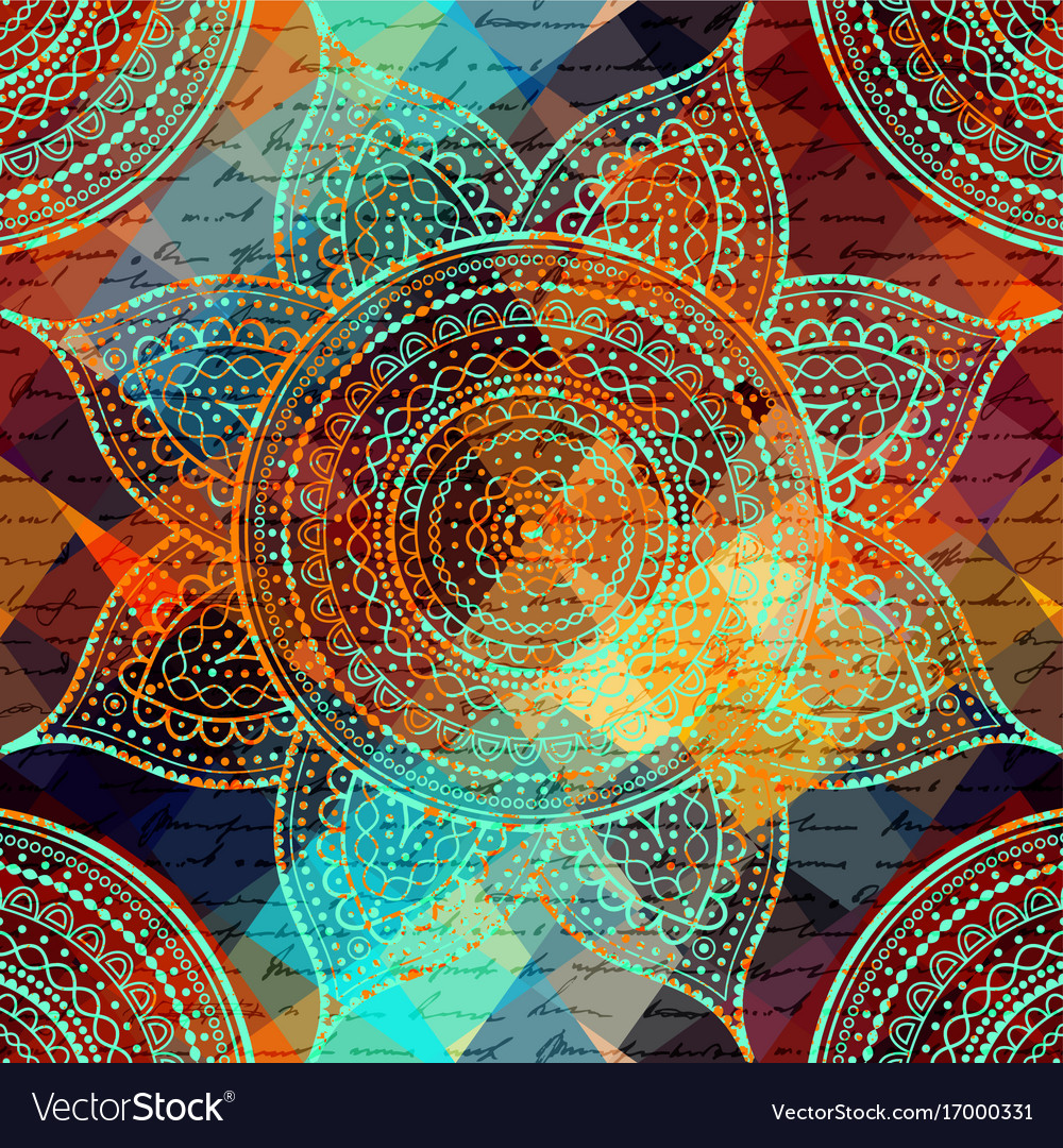 Abstract round mandala pattern Royalty Free Vector Image