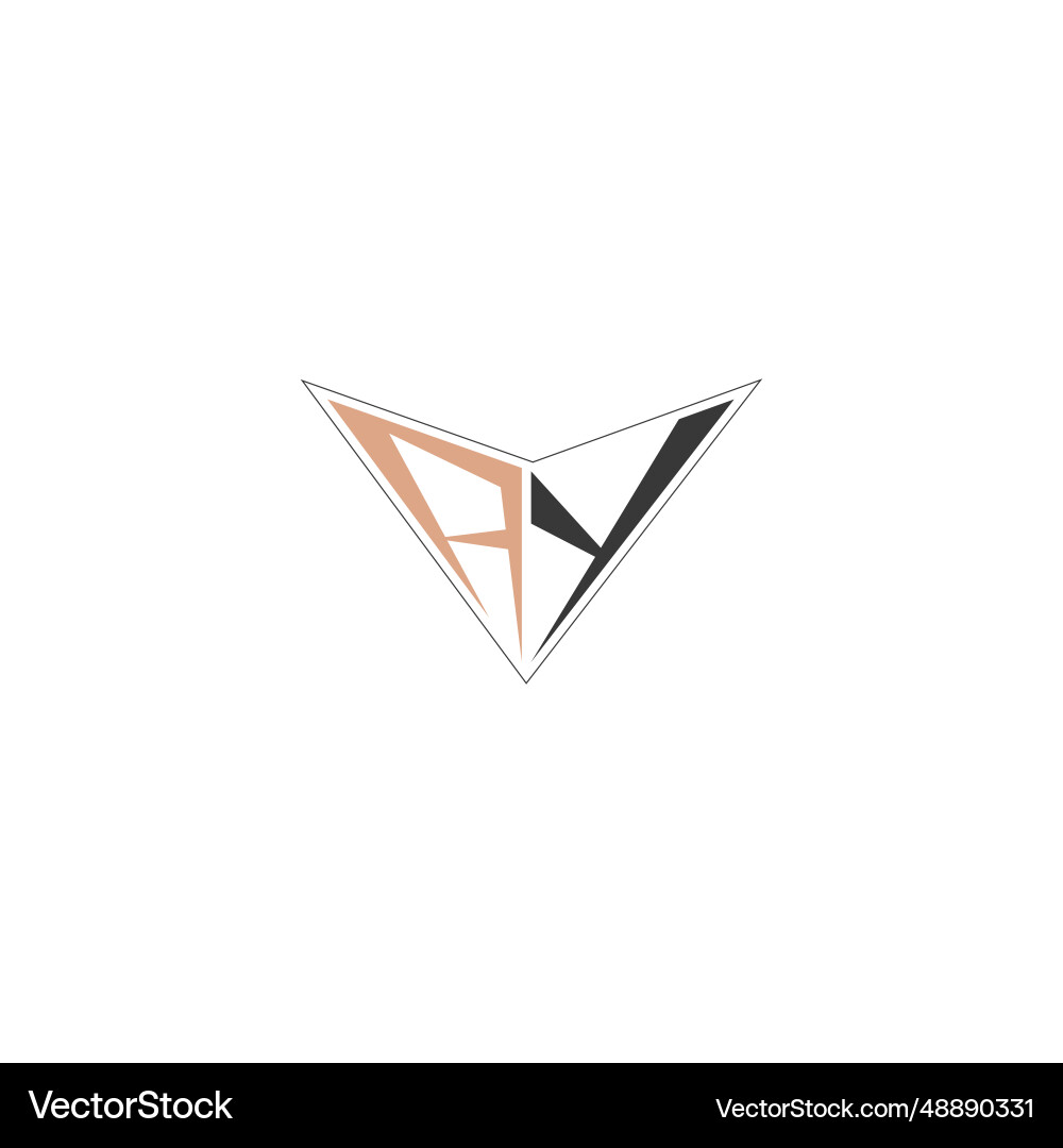 Alphabet initials logo ya ay y Royalty Free Vector Image