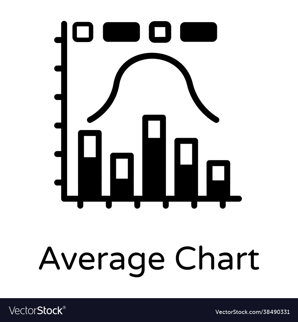 Average chart Royalty Free Vector Image - VectorStock