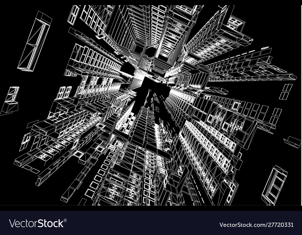 Big data visualization background 3d Royalty Free Vector