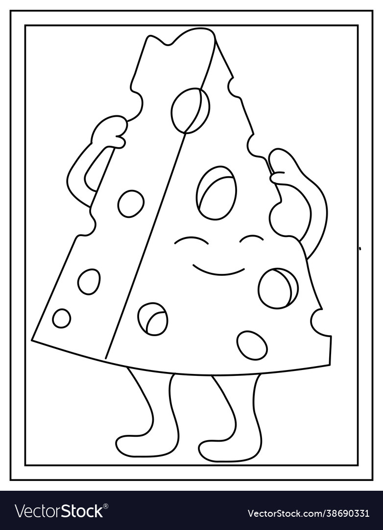 Cheese slice Royalty Free Vector Image - VectorStock