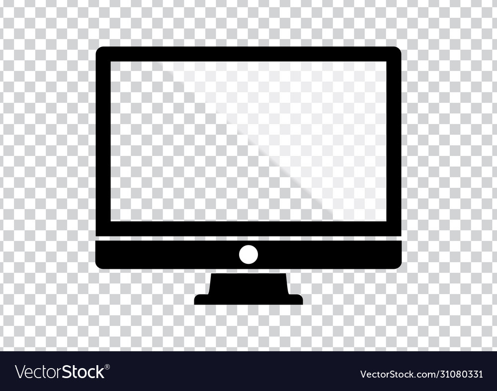 Computer display monitor icon Royalty Free Vector Image
