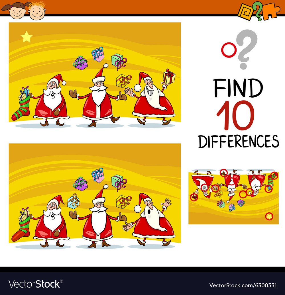 Differences task for children Royalty Free Vector Image