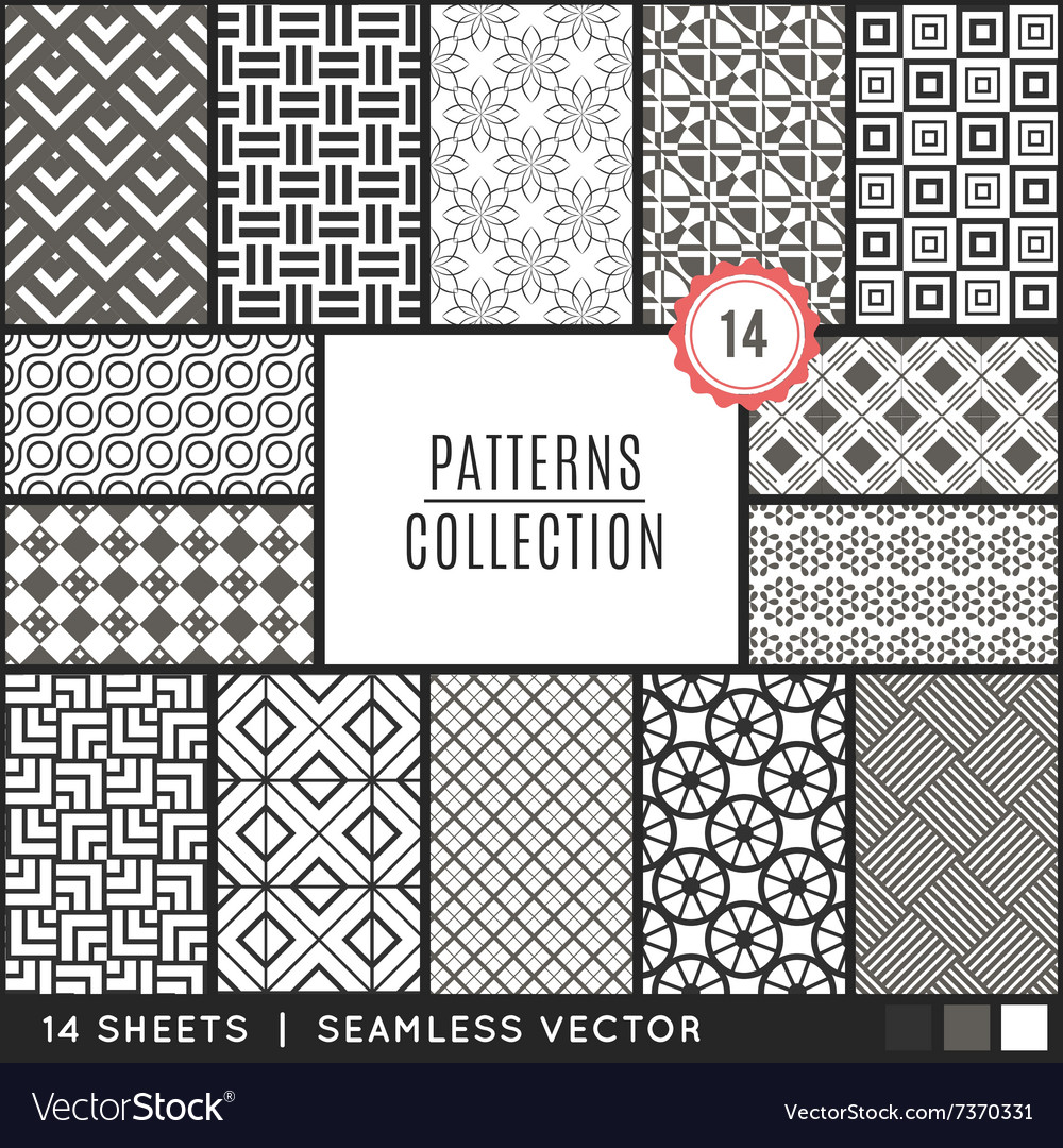 Elegant seamless patterns Royalty Free Vector Image