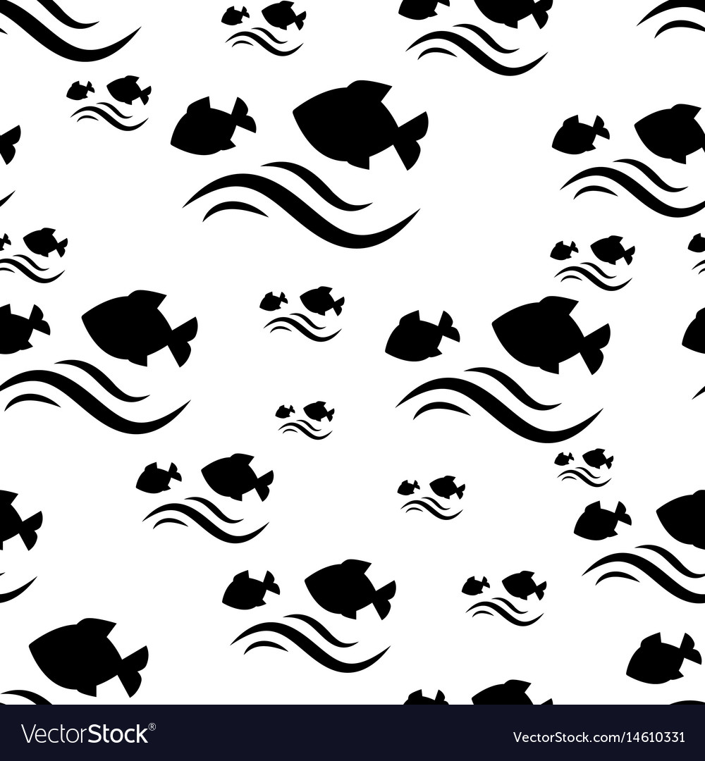 Fish seamless background Royalty Free Vector Image