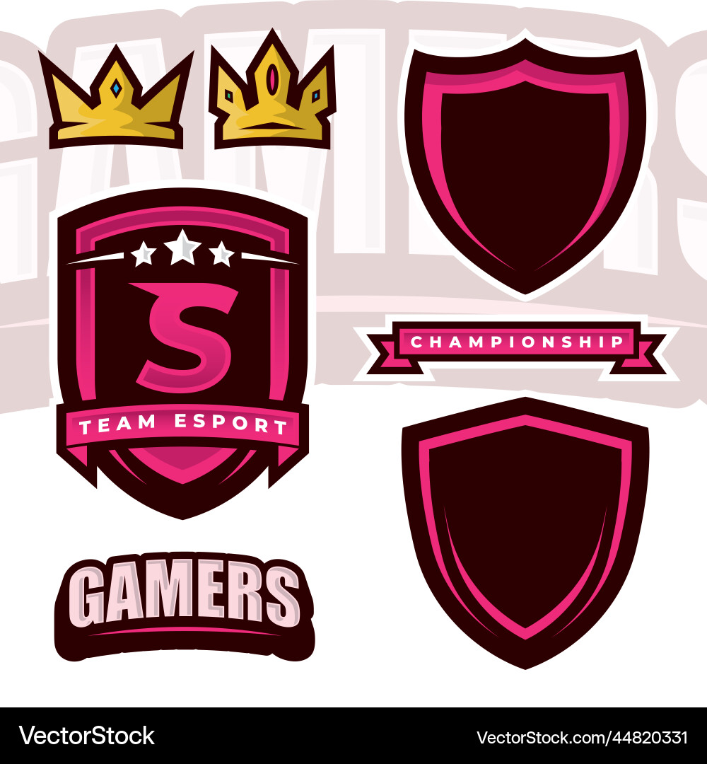 Letter s esports gamers logo template creator Vector Image