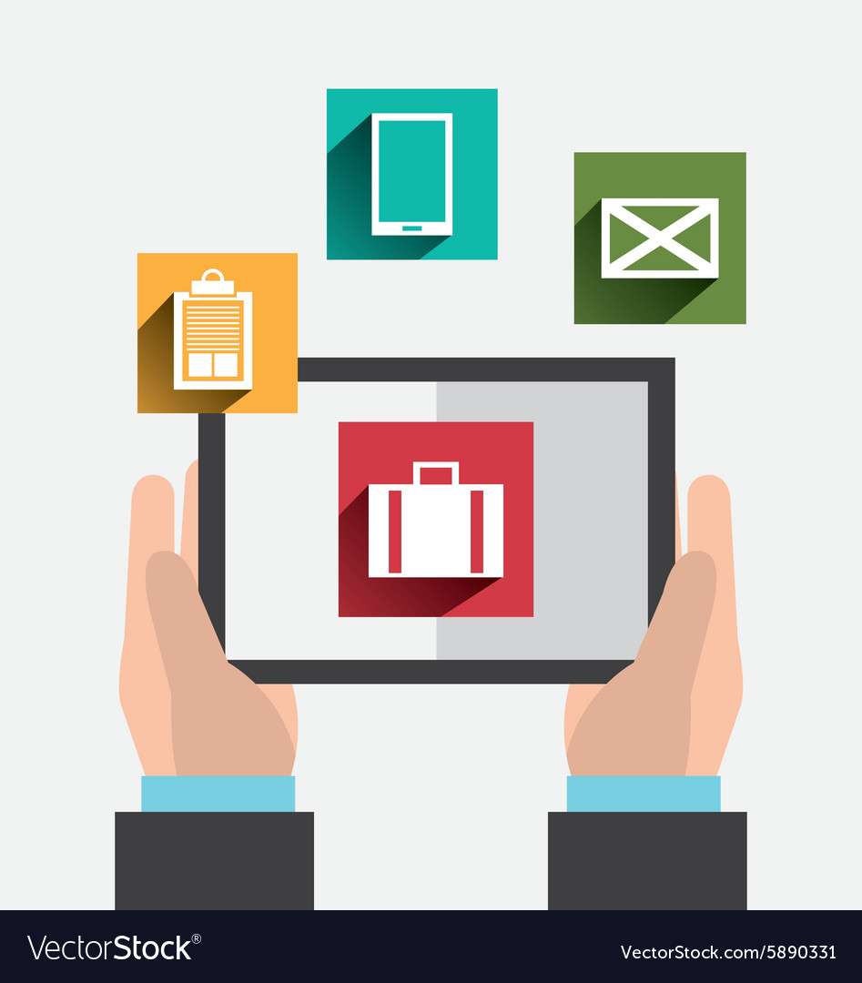 Mobile apps design Royalty Free Vector Image - VectorStock